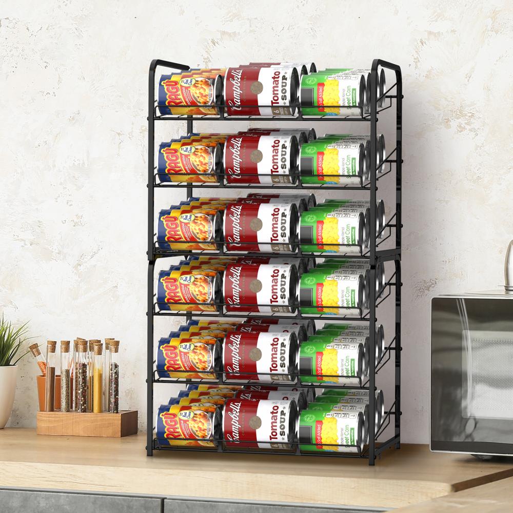 Single Pack Black Kitchen Canned Food Storage Organizer - BossgooMall.com