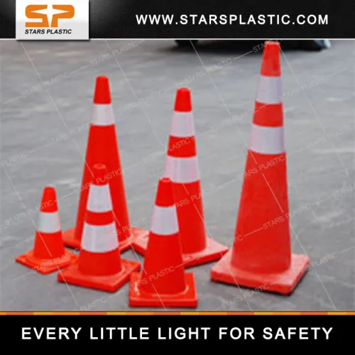 Striped Reflective Pvc Orange Traffic Cone, High Quality Striped ...