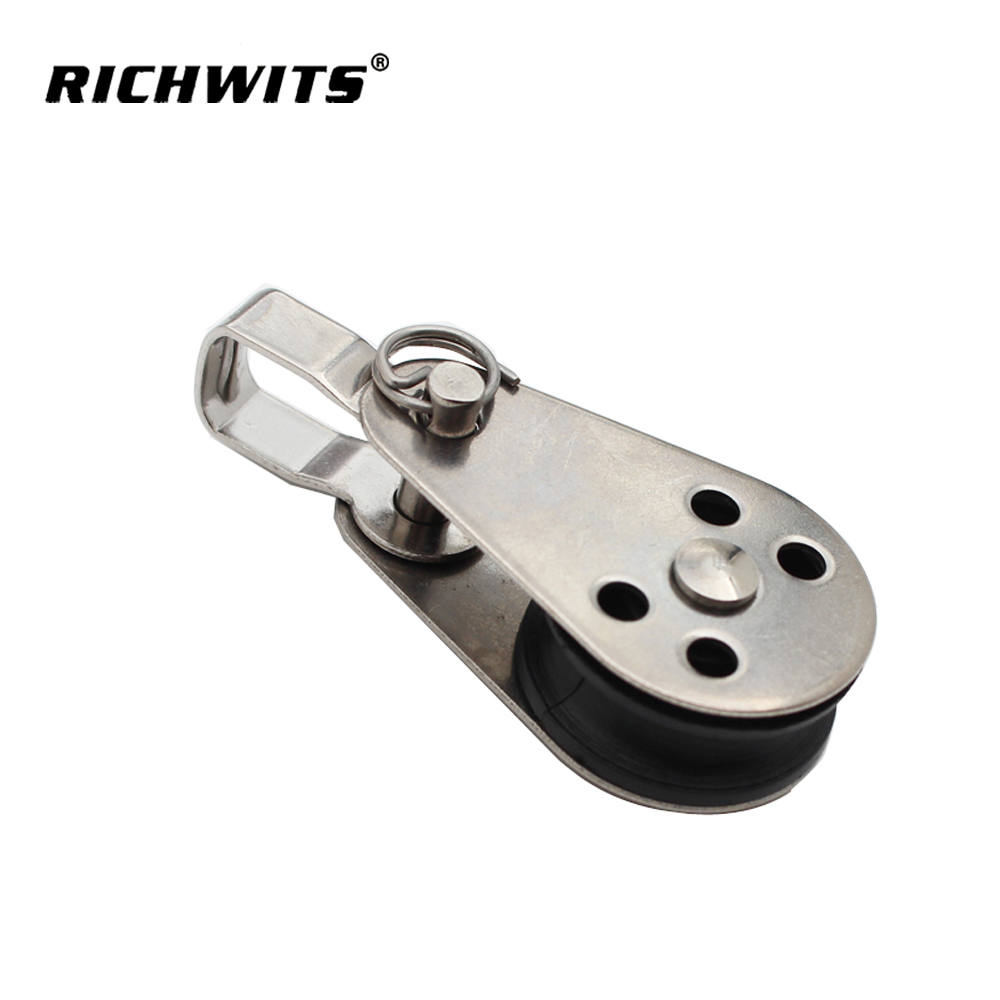 25mm Stainless Steel 316 Hardware Rigging Wire Rope Block Pulley, High ...