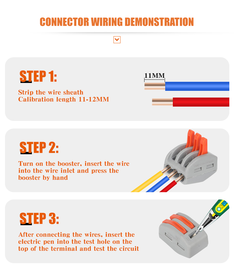 Universal Fast Connection Terminal Block Modular Wire Connectors, High ...
