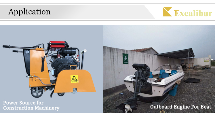 Excalibur 2 Cylinders 25hp 22hp 20hp Water Pump Fire Pump Air-cooled ...