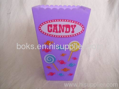 Square Plastic Popcorn Bucket Container , High Quality Square Plastic ...