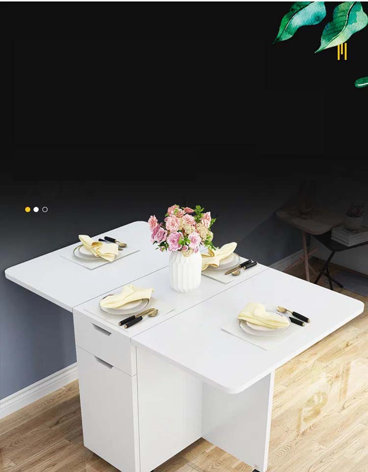 150*80cm New Creative Solid Wood Folding Movable Dining Table Living ...