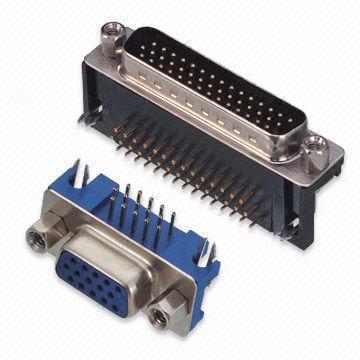 High-density D-sub Connector With 3a Current Rating, Contact Resistance ...