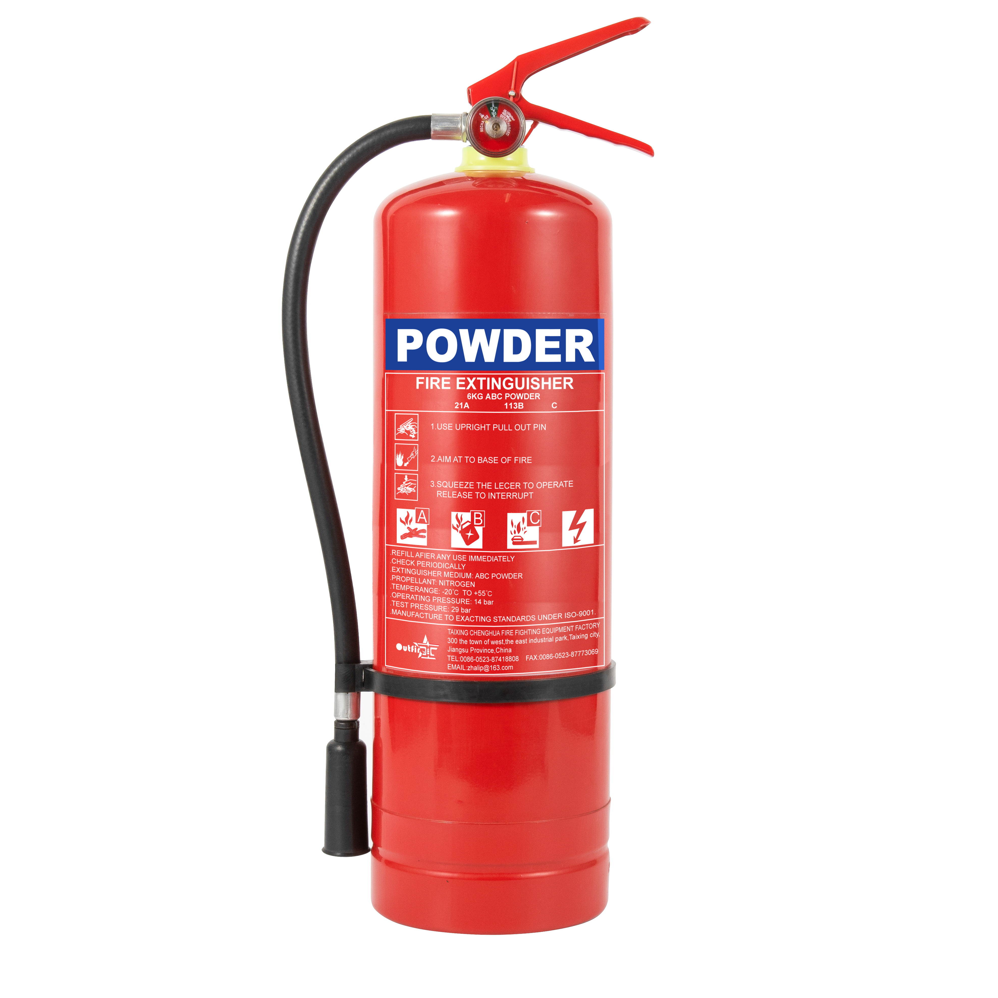 6kg Dry Powder Fire Extinguisher, High Quality 6kg Dry Powder Fire ...