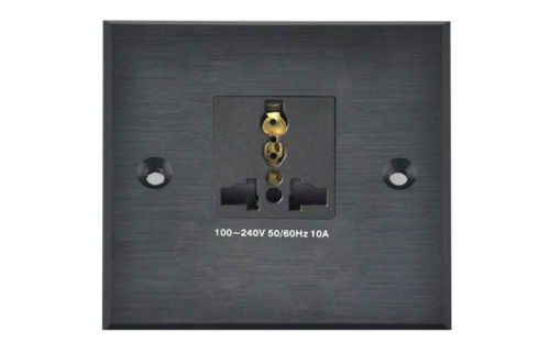 1x 3 Pin Ac Power Multi Media Wall Plate Sockets For Meeting System ...
