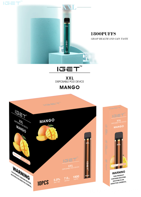 Iget Xxl Vape Device Device 1800 Puffs, berkualiti tinggi Iget Xxl Vape ...