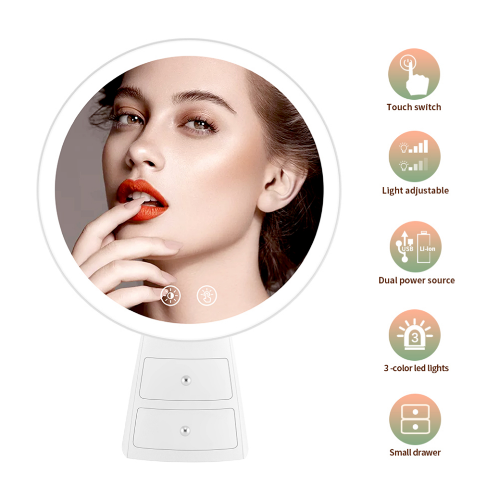 Cermin Rias Rias Bundar Menyala, kualitas tinggi Cermin Rias Rias ...