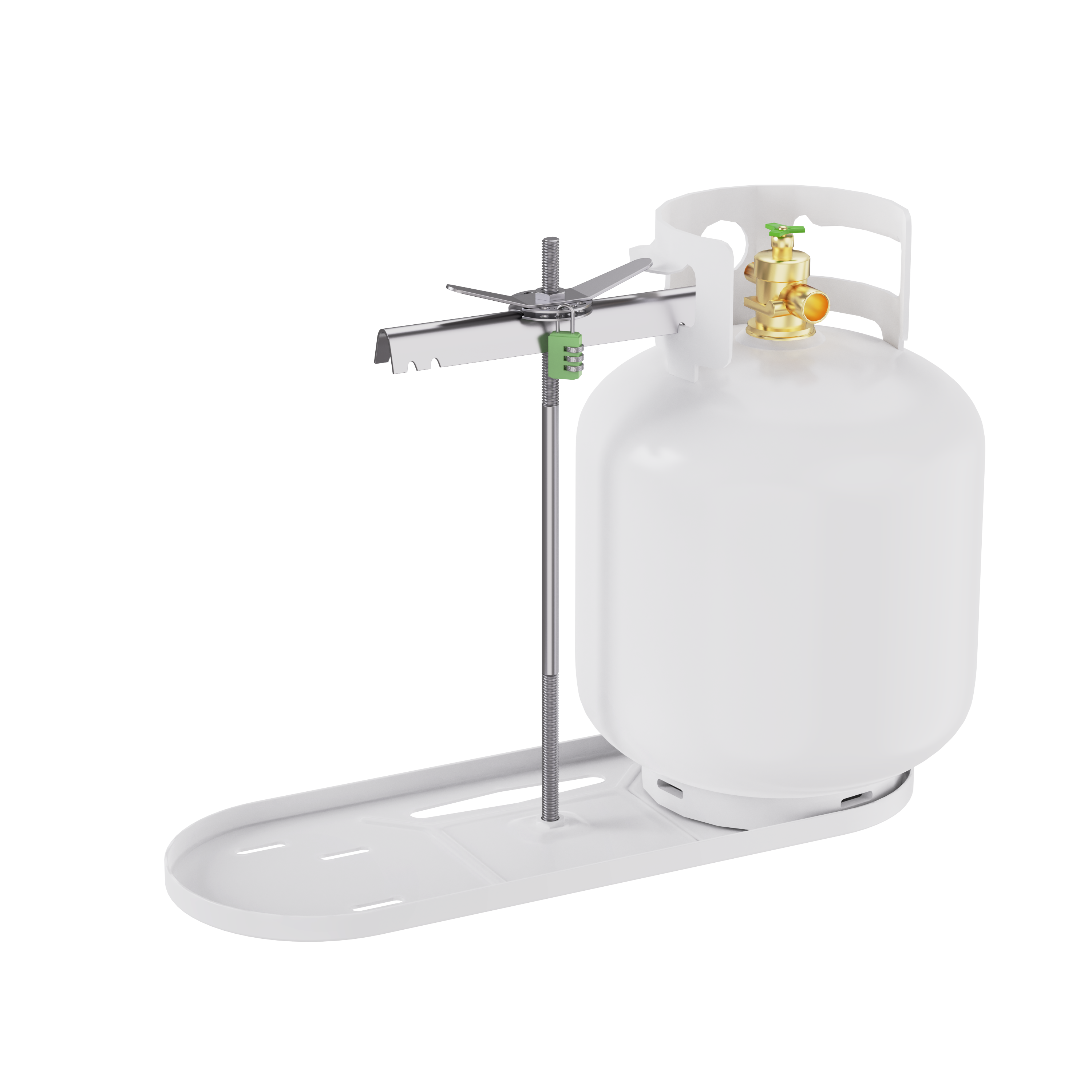 Rv Dual Propane Tank Mounting Rack With Locking Device For 20lbs ...