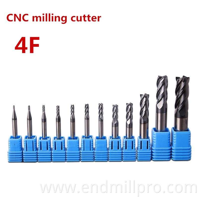 45HRC Carbide Flat End Mill Black Coating China Manufacturers Suppliers ...