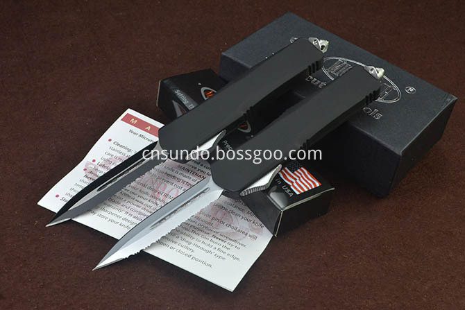 Double Edge Automatic Knife With Safety Lock, High Quality Double Edge ...