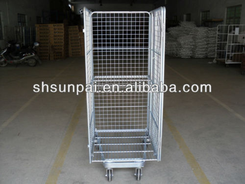Galvanized Supermarket Roll Cages, High Quality Galvanized Supermarket ...