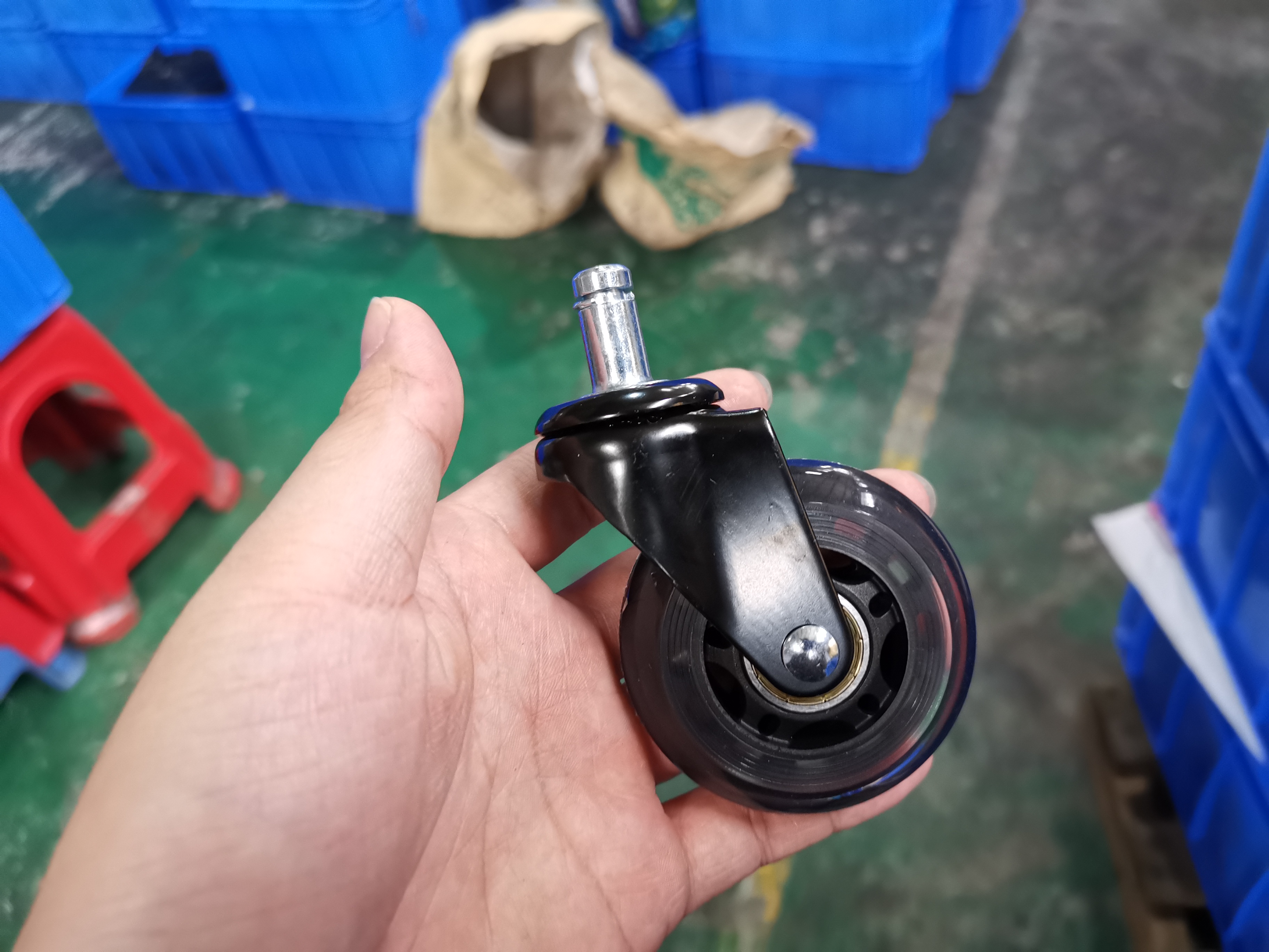 3 Inch Roller Style Office Chair Stem Caster Pu Polyurethane Screw 75mm ...
