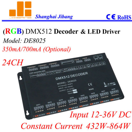 24 Channels Dmx Controller, Constant Current Dmx Decoder And Led Driver ...