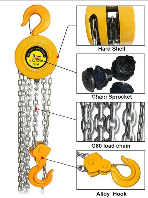 Safety Chain Block 10ton Lifting Cranes, High Quality Safety Chain ...