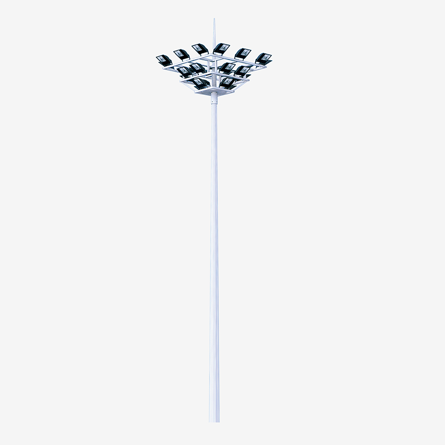 40m High Mast Light Pole With Lifting System, High Quality 40m High ...