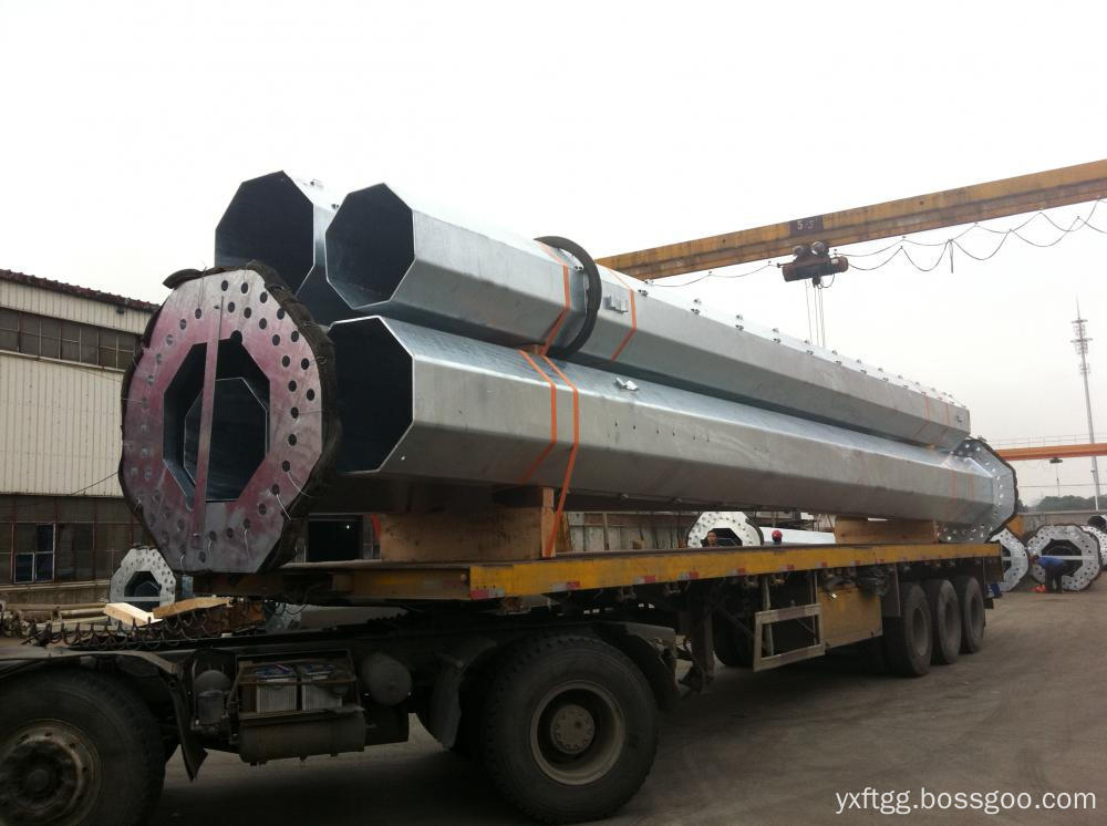 Galvanized Steel Octagonal Pole For Electrical Transmission, High ...