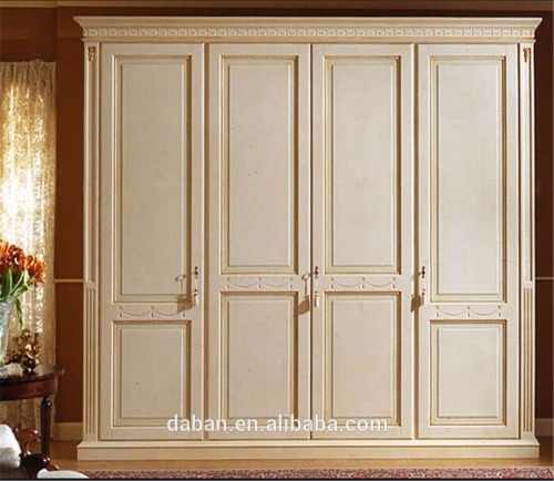 4 Door Solid Wood Bedroom Wardrobe Design, High Quality 4 Door Solid ...