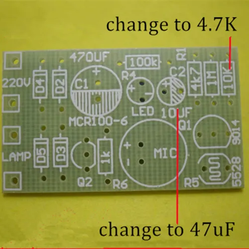 Diy Electronic Kits 220v Bulb Lamp Sound Activated Auto Delay Switch ...