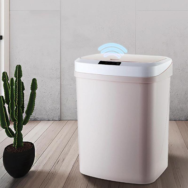 Electric Smart Trash Can Usb Charged Intelligent Induction Waste Bins ...
