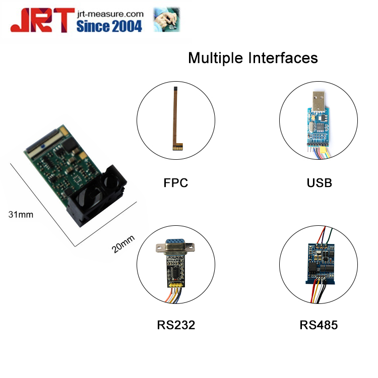 20m L Shape Little LiDAR Sensors RxD TxD China Manufacturer