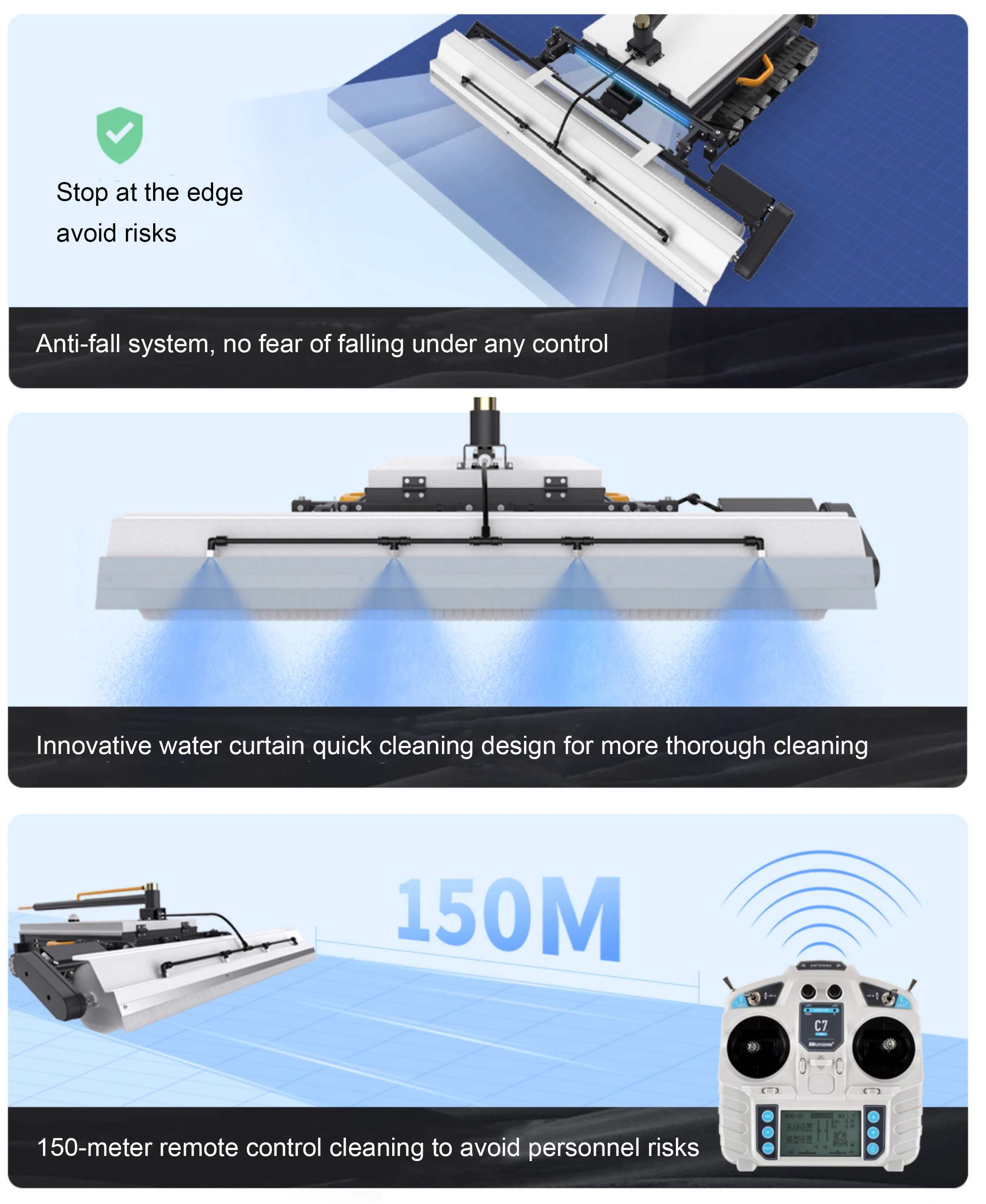 Pv Solar Module Panel Cleaning Robot, High Quality Pv Solar Module ...