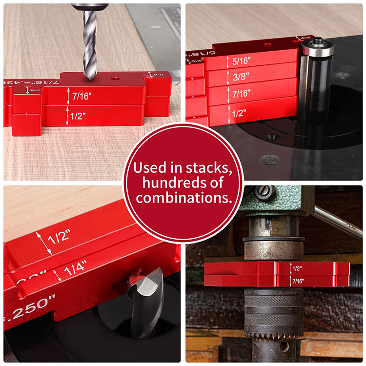 Precision Aluminum Setup Blocks & Bars Set For Router Table And Height ...