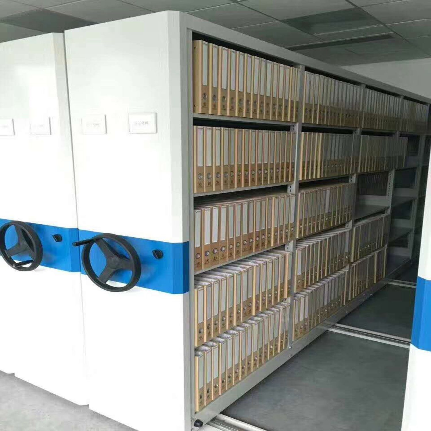 Metal Filing Moving Shelf Compactor/steel Archives Mobile Shelving ...