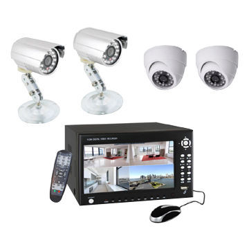 Cctv Dvr System, Network/dvr Kit/includes Standalone Dvr/4ch Ir Cameras ...