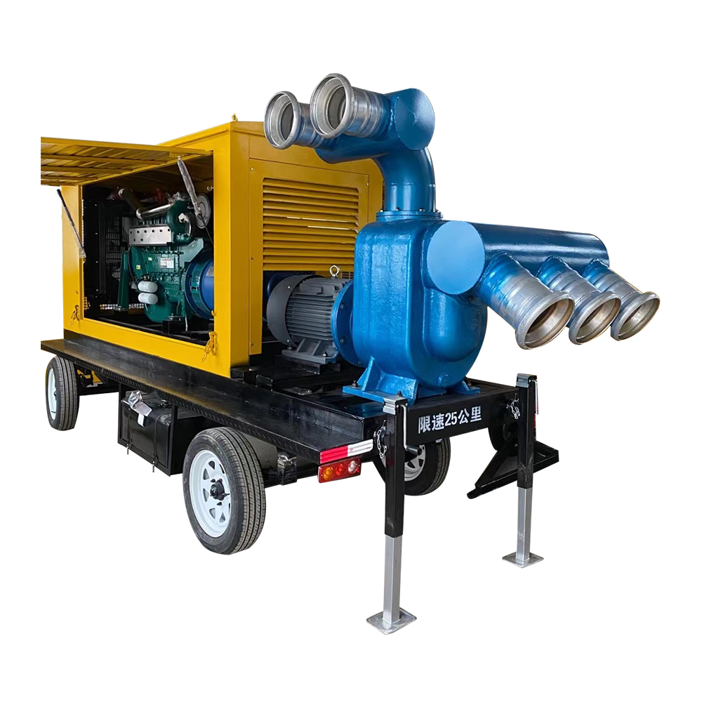 High-flow Industrial Water Treatment Movable Trailer Pump For Large ...