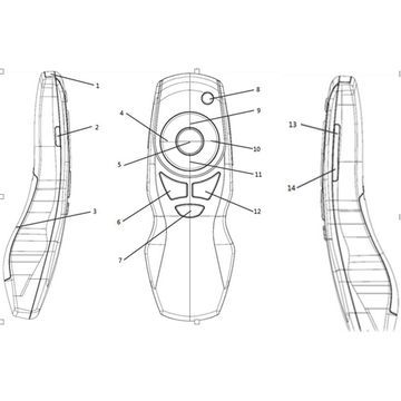 Wireless Laser Mice For Presentation/ppt, Air Mouse Size Of 12.1*4.2*2 ...