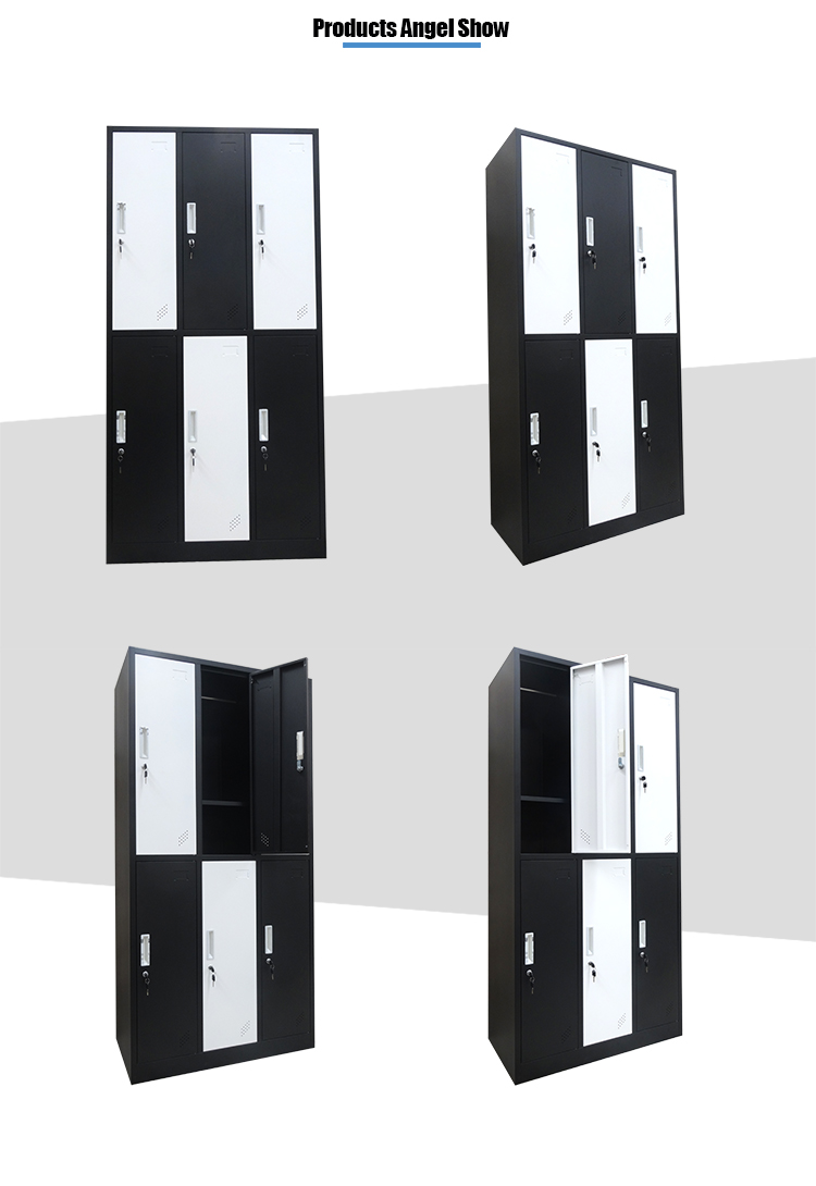 6 Door Steel Changing Room Wardrobe, High Quality 6 Door Steel Changing ...