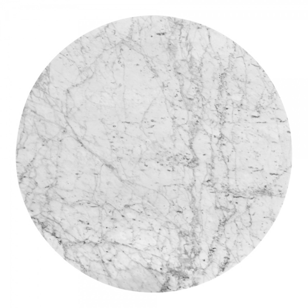 High Quality 4 Seat White Marble & Brass Cafe Table, 100cm, High ...