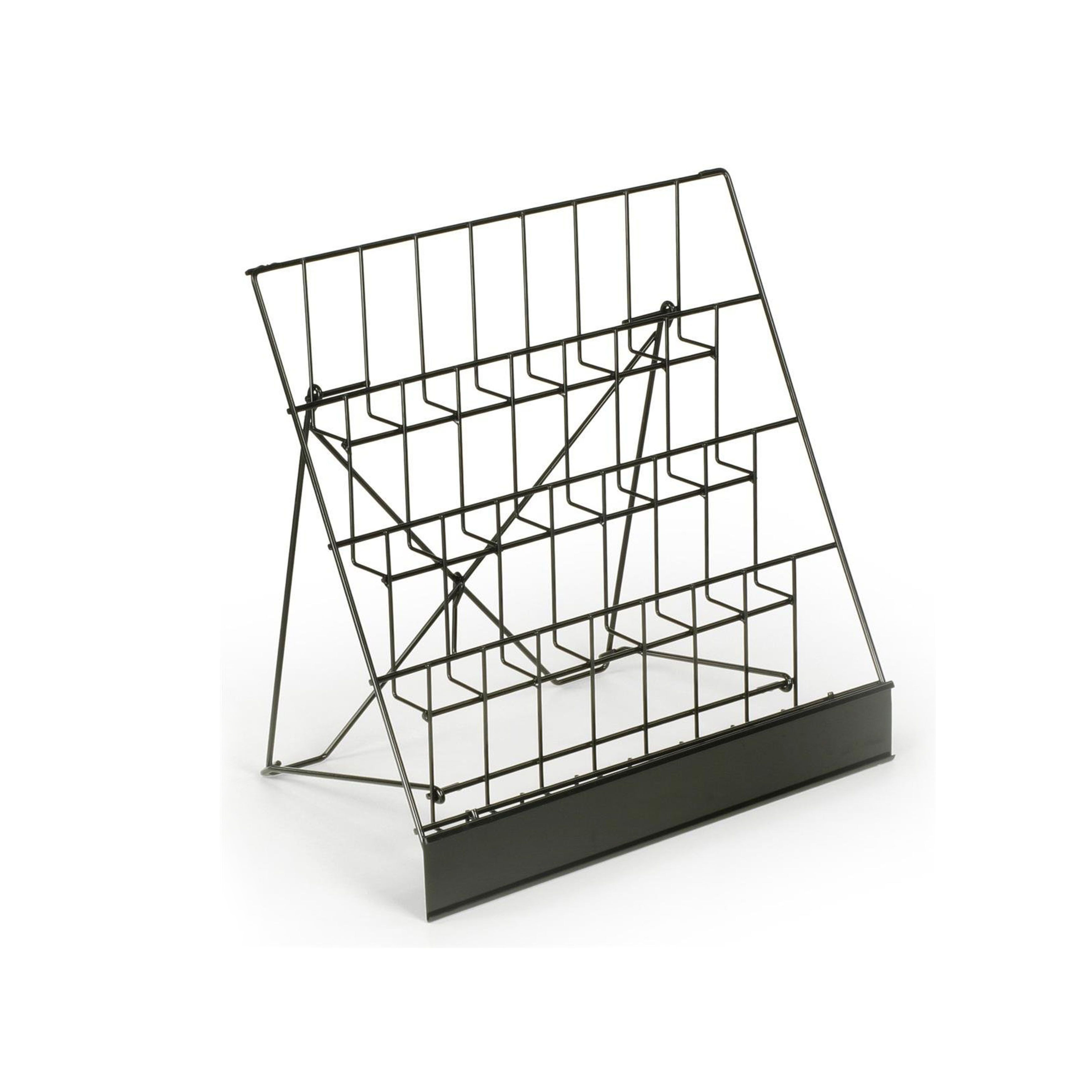 Black Wire Magazine Display Stand With Pockets, High Quality Black Wire ...