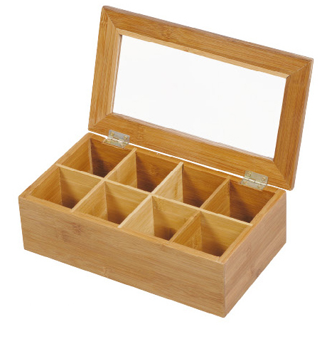 Wood Tea Bag Box With 8 Compartments, High Quality Wood Tea Bag Box ...