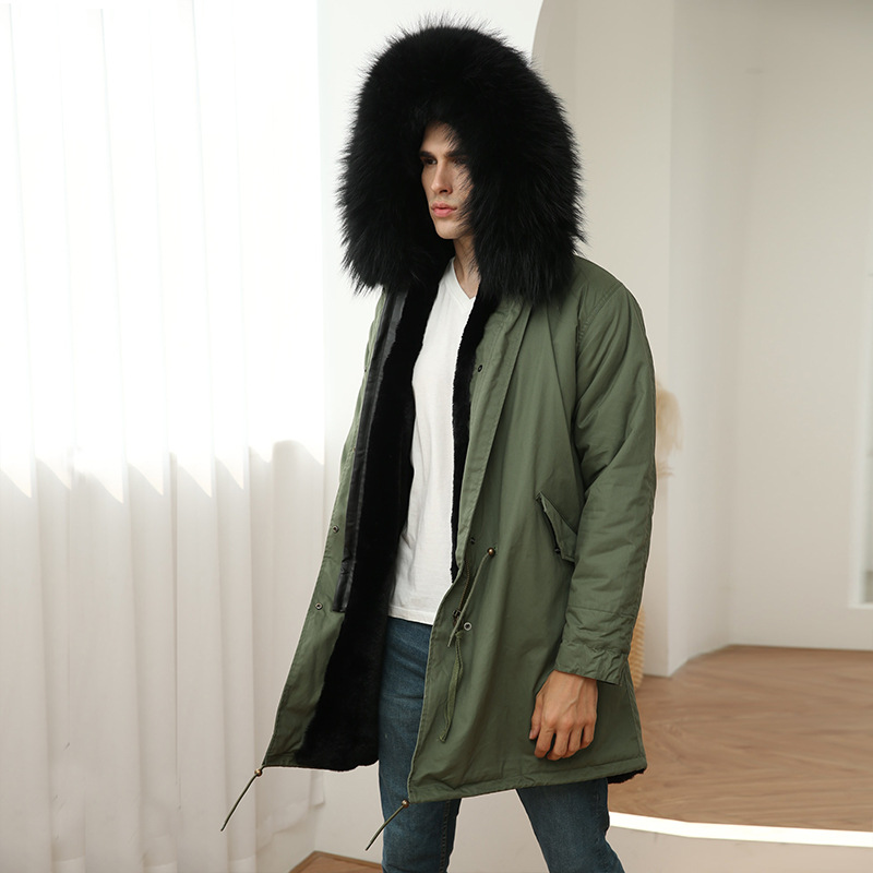 Mens Parka Jacket Fur Hood Factory ขายส่งที่กำหนดเอง คุณภาพสูง Mens ...