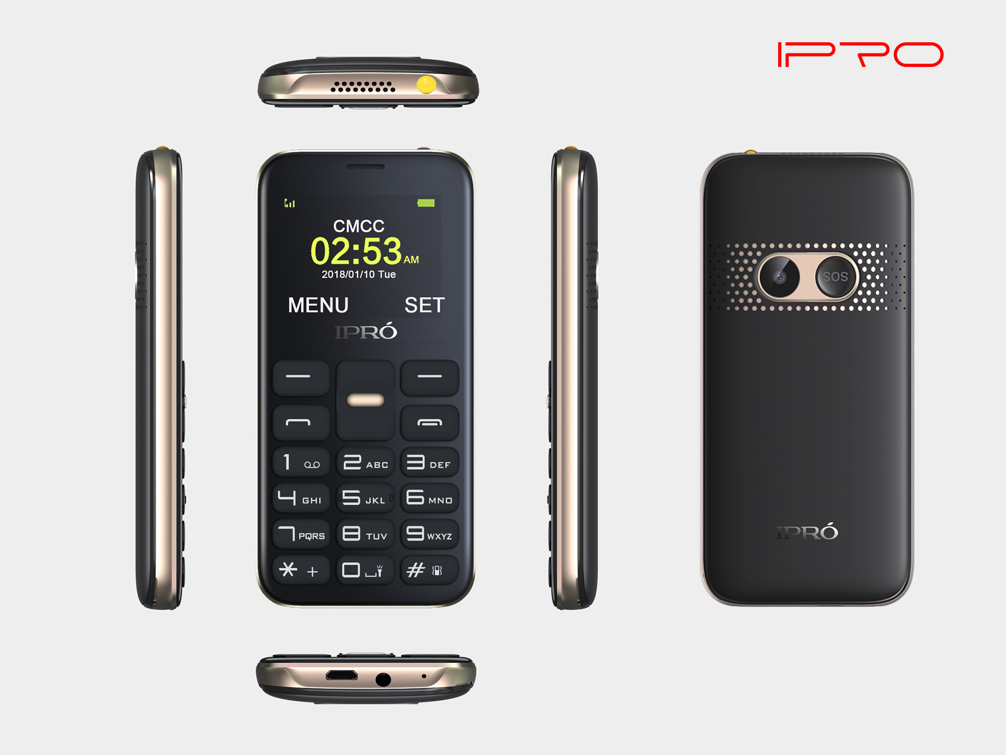 Ipro 1.77inch Elderly Sos Keypad Phone, High Quality Ipro 1.77inch ...