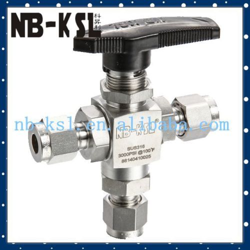 Swagelok Style Three Way Double Ferrules Ball Valve, High Quality ...
