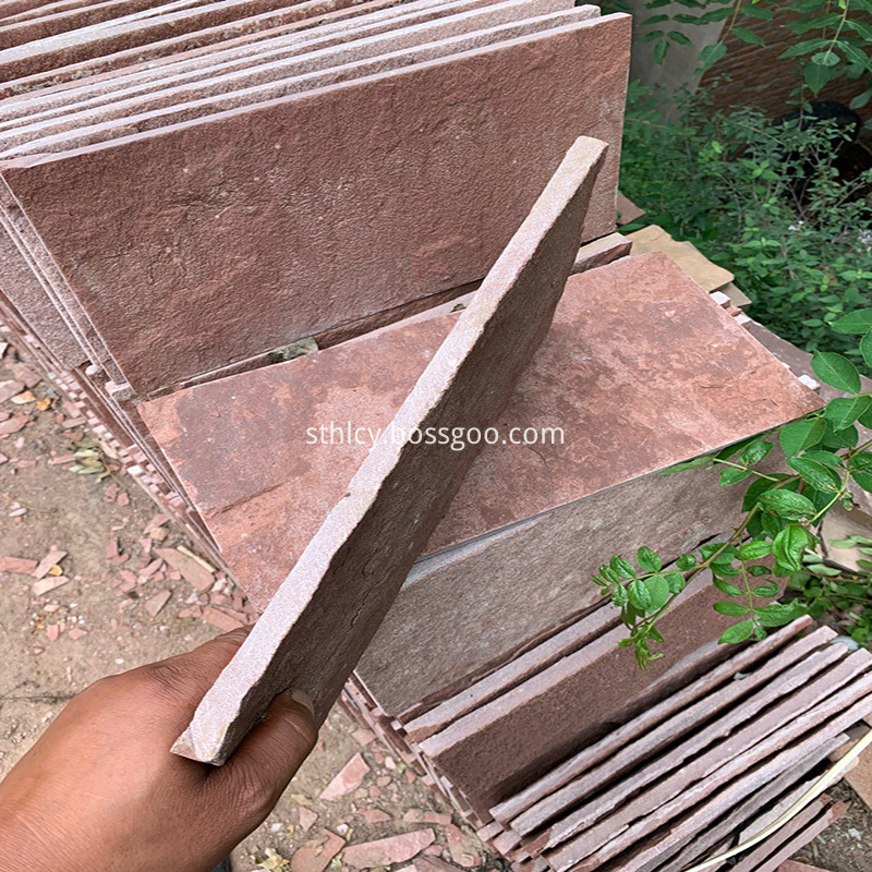 Natural Slate Stone Brick-red Tablet Stone, High Quality Natural Slate ...