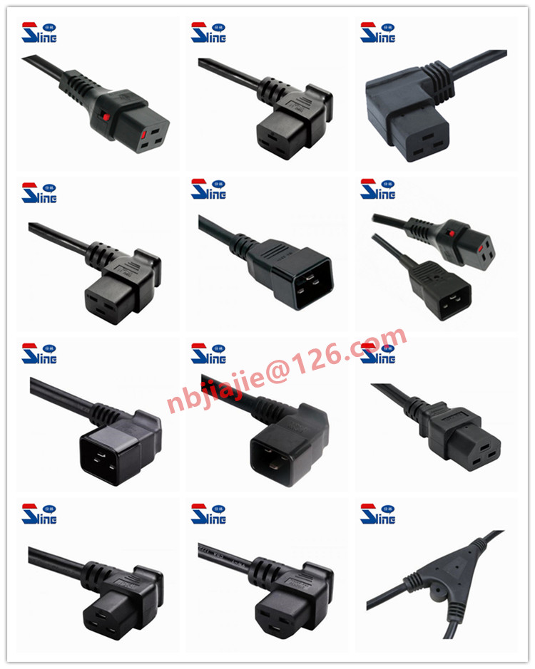 Iec C14 To Locking Iec 320 C13 Power Cord With Ups Lock - Red, Blue ...