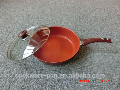 Popular Colored Ceramic Coating Deep Fry Pan / Forged Deep Fry Pan ...