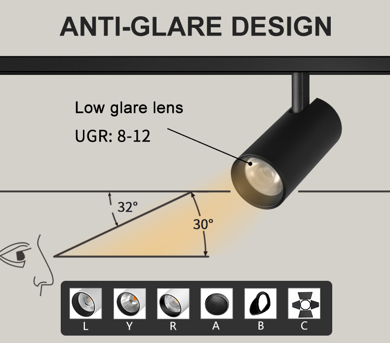 Tunable Suspended Led Track Light 8w 48v 0/1-10v Cct 2700-7000k, High ...