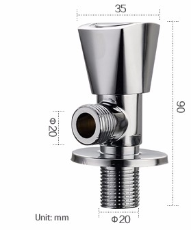 Chromed Brass Angle Valve For Single Cold Water Faucet - Best Price ...