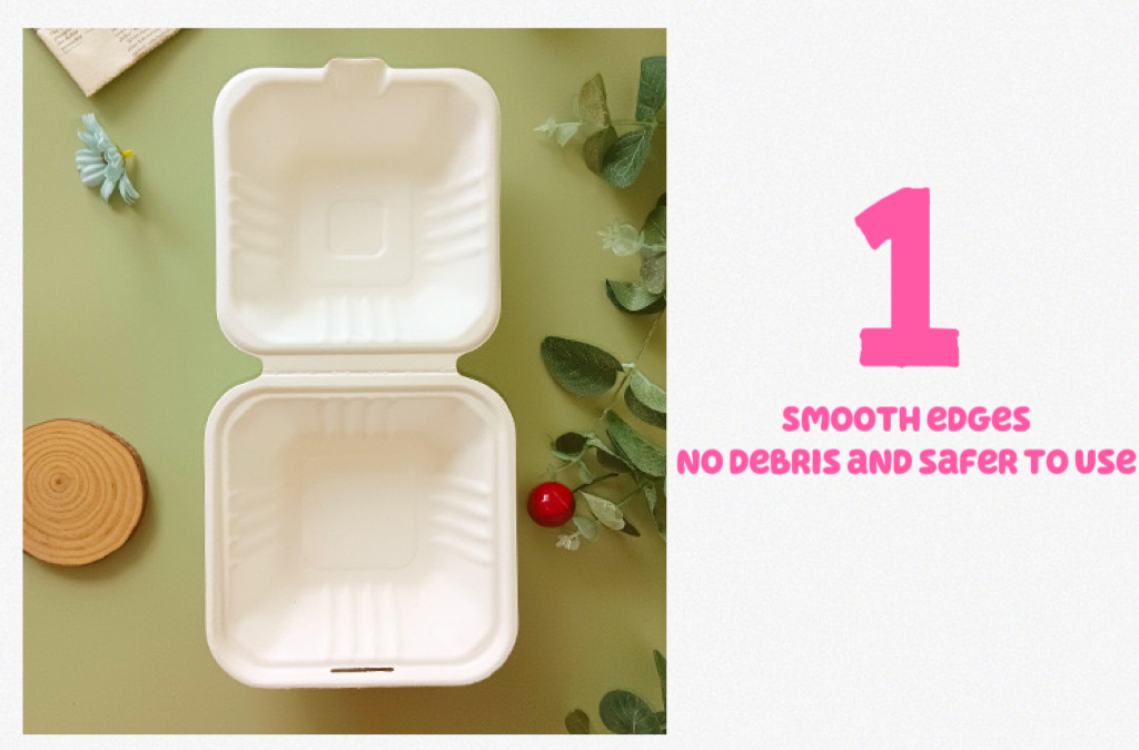 Disposable Biodegradable Sugarcane Bagasse Box, High Quality Disposable ...