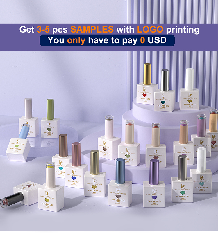 Daria Cosmetics Empty Glass Bottles With Plastic Cover For Nail Polish ...