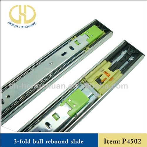 Three-fold Push To Open Drawer Slide, High Quality Three-fold Push To ...