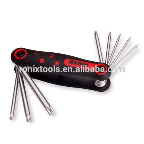 Ronix Folding Torx Key Set (8 개) Rh-2021 - Alu Grip Torx Key Set (8 개 ...