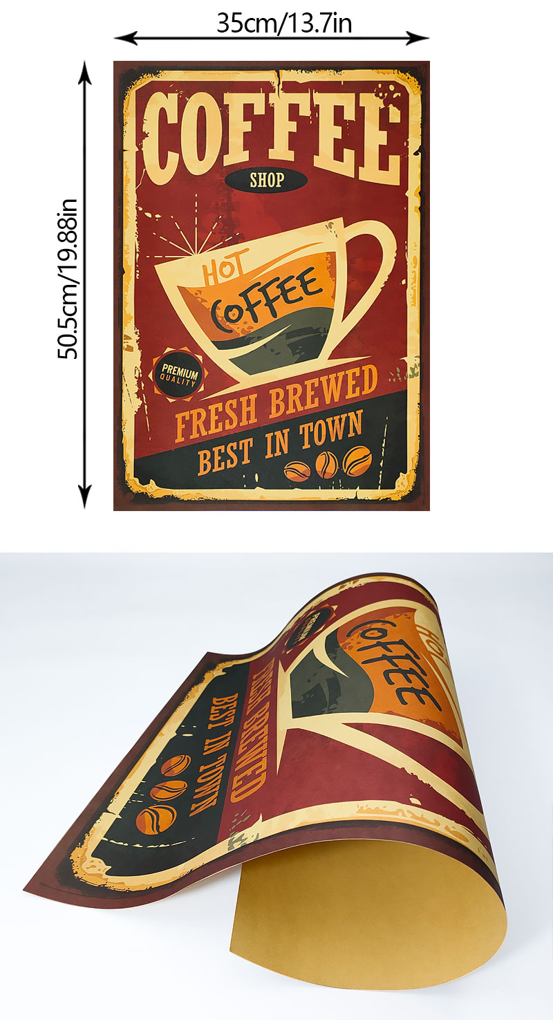 Aimeer Vintage Coffee Advertising Poster/coffee Shop Signboard Retro ...