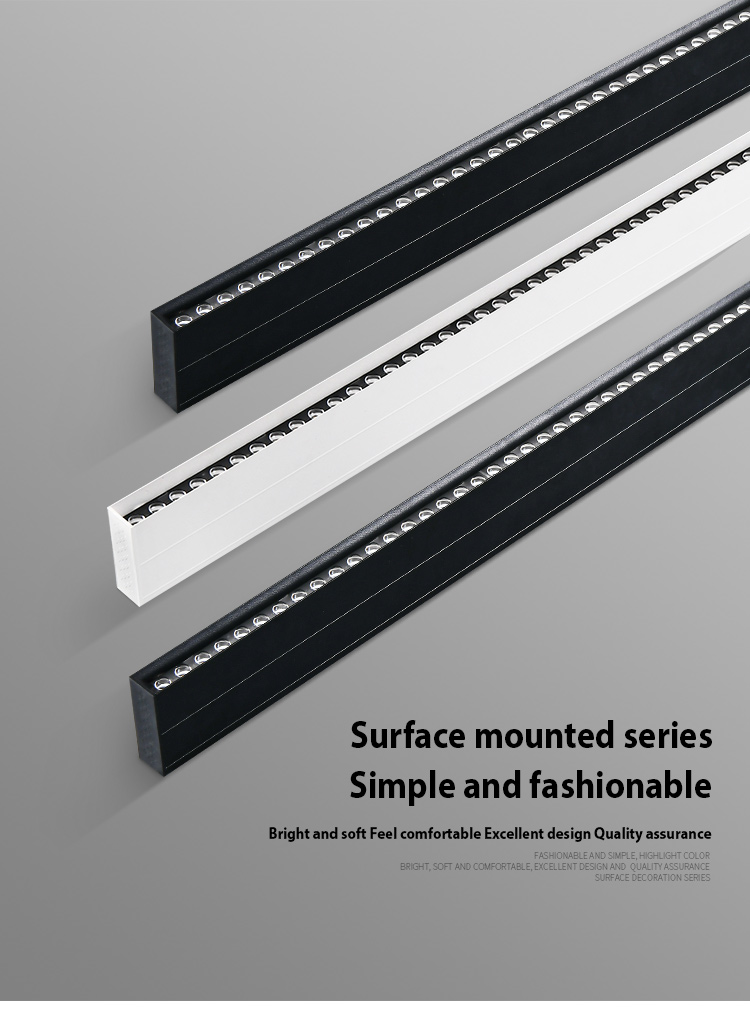 Hanging Led Lights 36w Black White Led Linear Light For Office Building ...