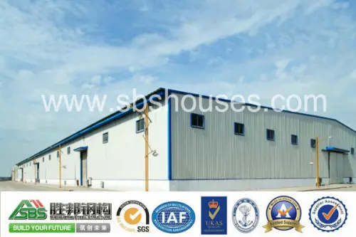 Steel Structure Prefabricated Building With Gutter/pvc Downspout, High ...